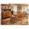 D224-58t Ashley Furniture Drake Ext Trestletop Oak Stain Fnsh